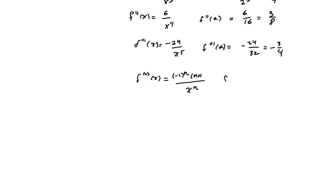 SOLVED: Problem # 6: Find the Taylor series for f(x)=-(1)/(x^2 ...