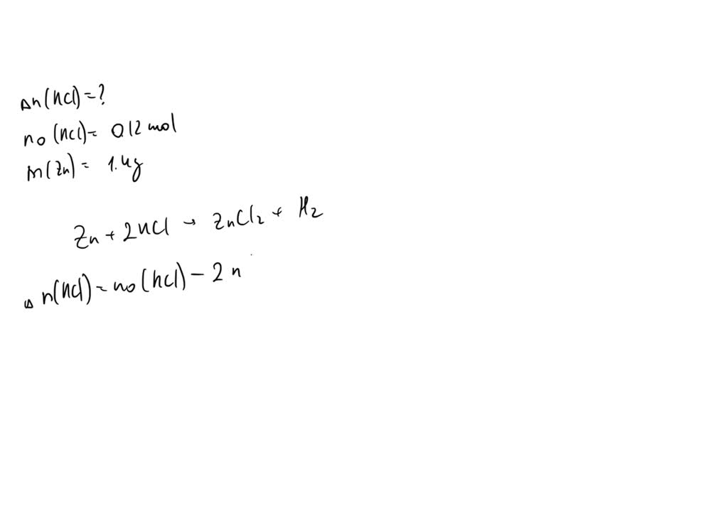 SOLVED: If the original solution contained 0.12 mol HCl, what amount of HCl in moles will remain ...