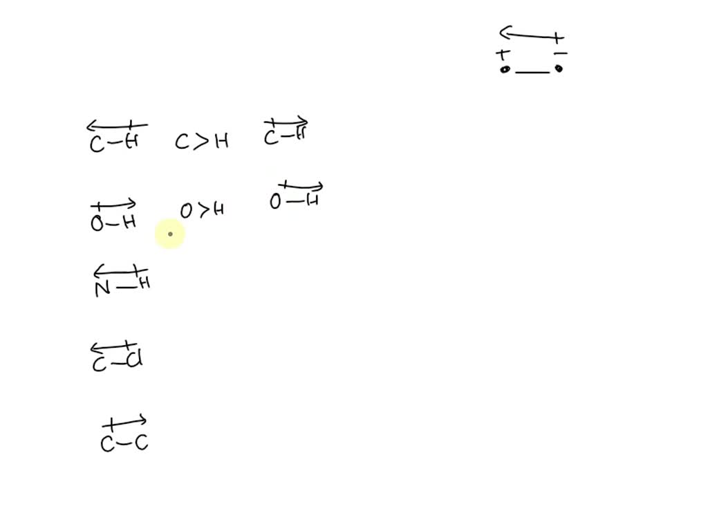 SOLVED: 3. Which bond is correctly labeled with dipole arrow ? (Circle ...