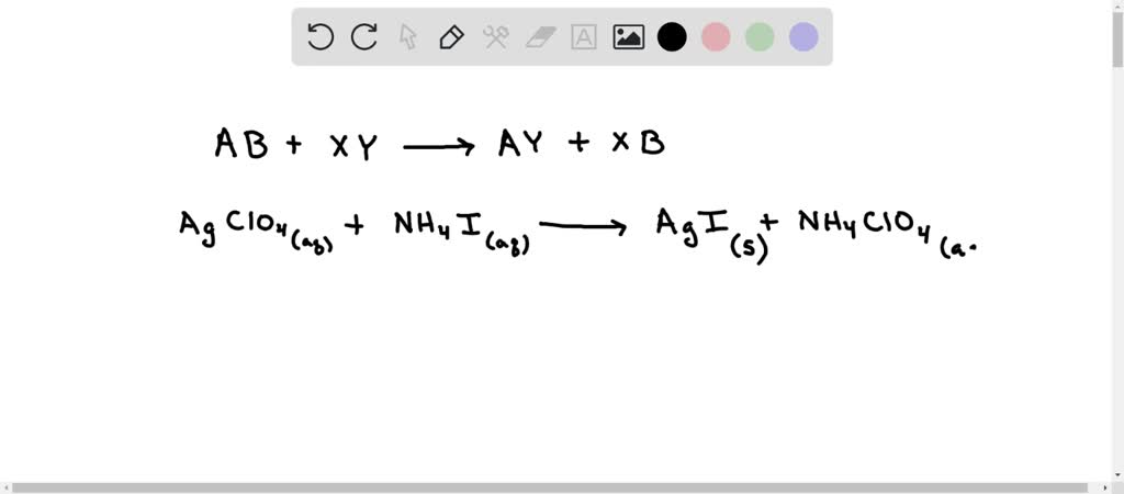 When solutions of silver perchlorate, AgClO4 (aq), and ammonium iodide ...