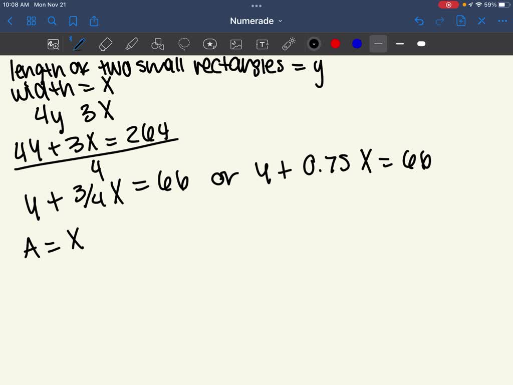 SOLVED: A rancher has 264 feet of fencing to enclose two adjacent rectangular corrals. She will ...