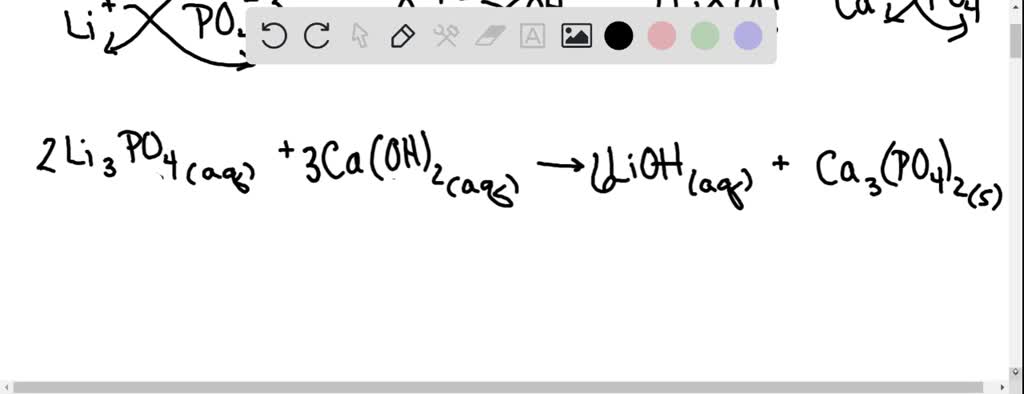 SOLVED: Lithium phosphate and calcium acetate combine via double ...