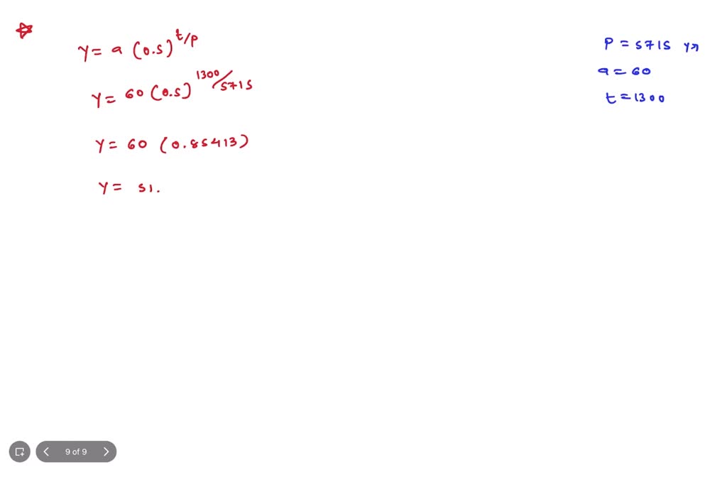 SOLVED: The radioactive isotope 14C has a half-life of approximately 5715 years. Now, there are ...
