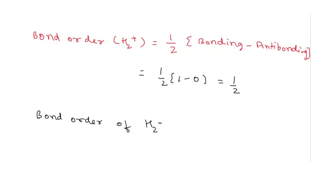 Solved According To Molecular Orbital Theory What Is The Bond Order