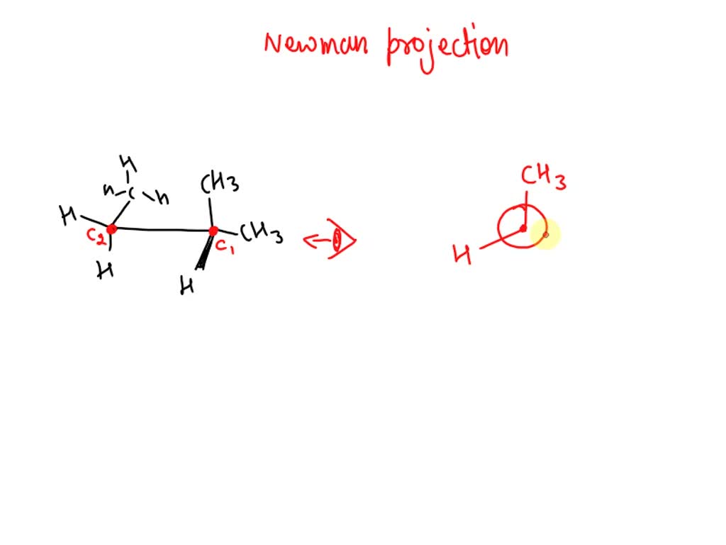 SOLVED: Draw the Newman projection for the molecule shown below from ...
