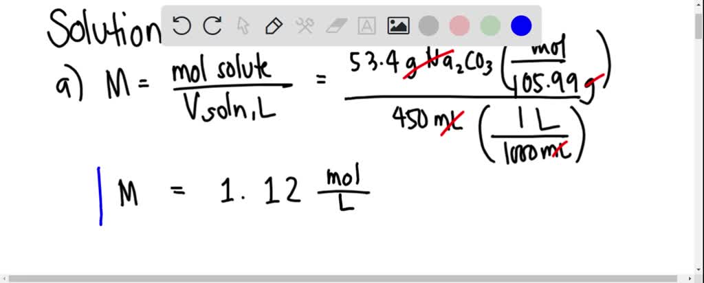 SOLVED: 1. A chemist prepares a solution of sodium carbonate (Na2CO3 ...