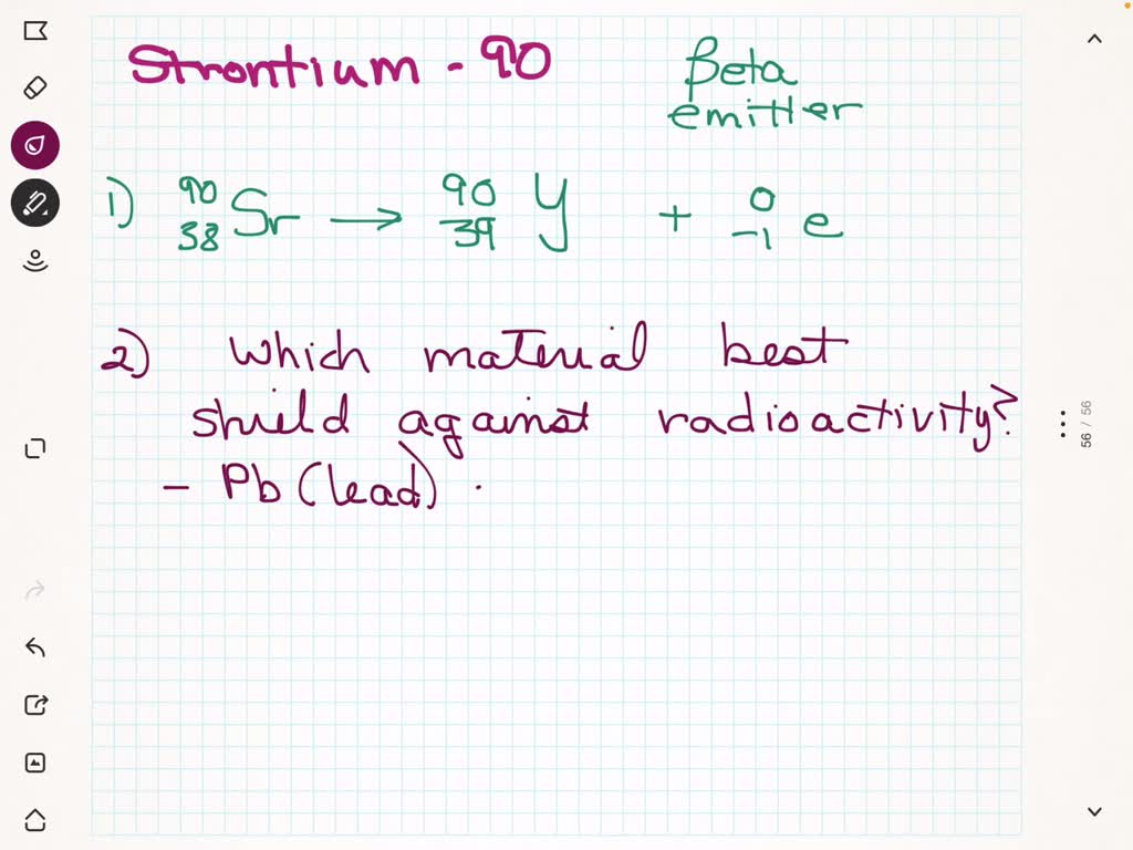 VIDEO solution: Radon-222 Iron-59 Strontium-85 Alpha (a) Beta (B) Gamma ...