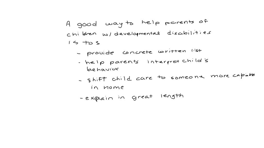 SOLVED: Dr. Ken Moses posits that parents of children with disabilities ...