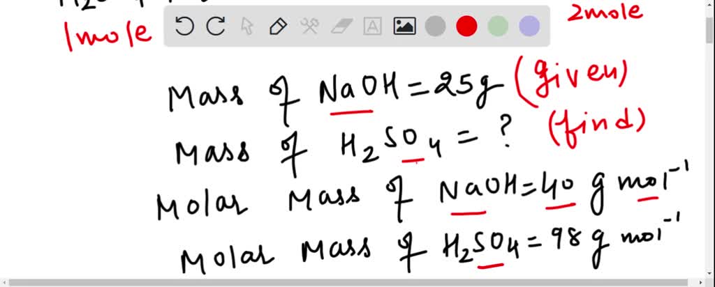 SOLVED: In the reaction of H2SO4 with NaOH, NaHSO4 is formed. Equalent weight of H2SO4 is