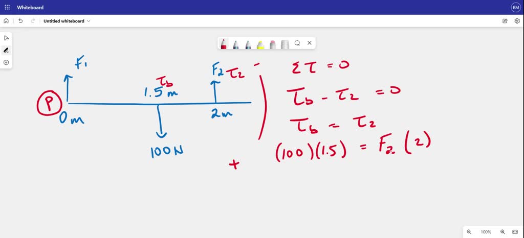 SOLVED: Ex. 1 Static Equilibrium: A board weighing 100 N sits across ...