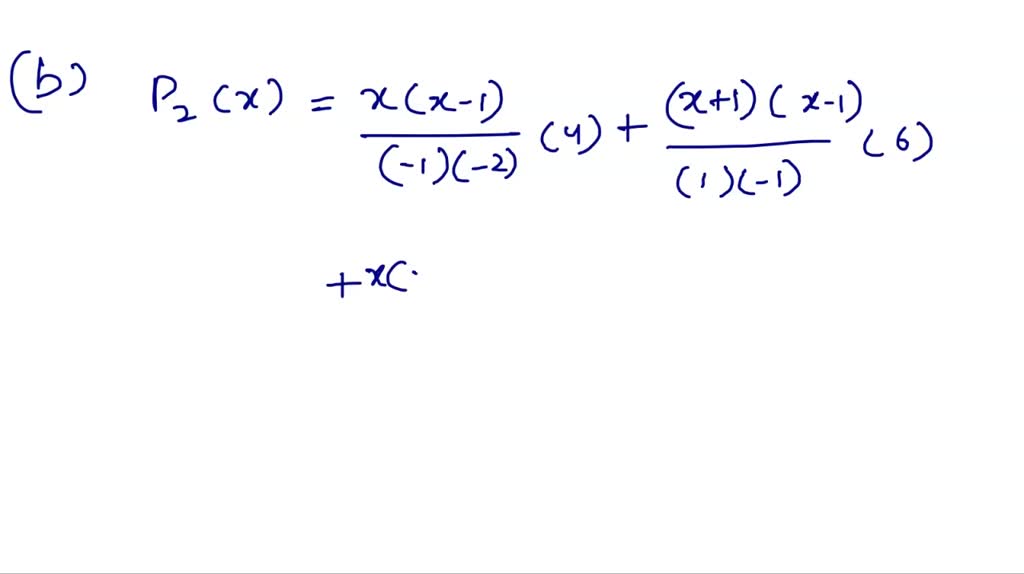 SOLVED: Consider the data points (âˆ’1,4), (0,6), (1,12). Using the ...