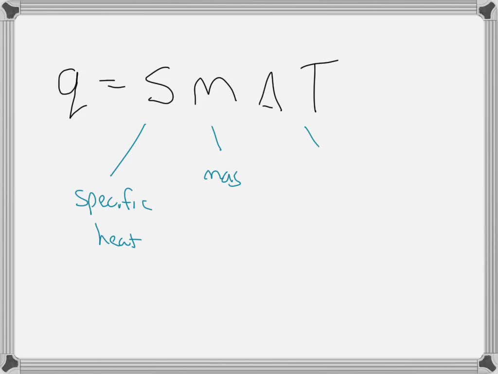 SOLVED: In order to calculate the amount of heat (q) that flows into or out of sample of matter ...
