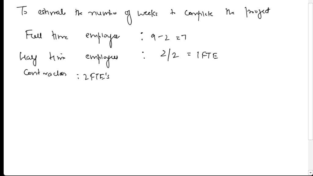 SOLVED: Your manager has asked you to provide an estimate for a ...