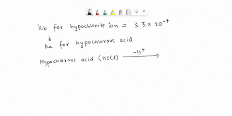 Hypochlorous acid has the structure hocl write the base...