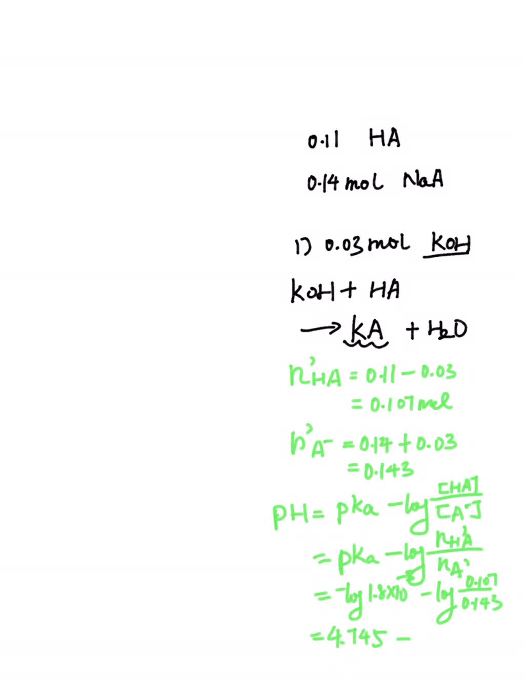 SOLVED: A.) calculate the pH of a 2.00 L buffer solution composed of 0.250M acetic acid (CH3COOH ...