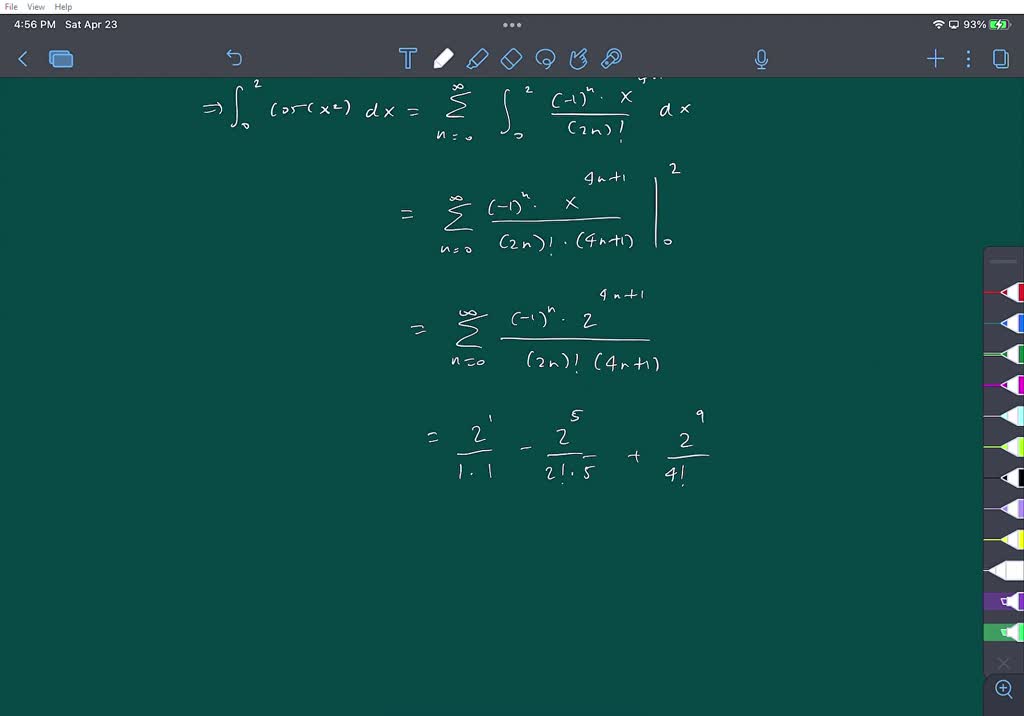 SOLVED: Approximate the definite integral by using the first four terms of the Maclaurin series ...