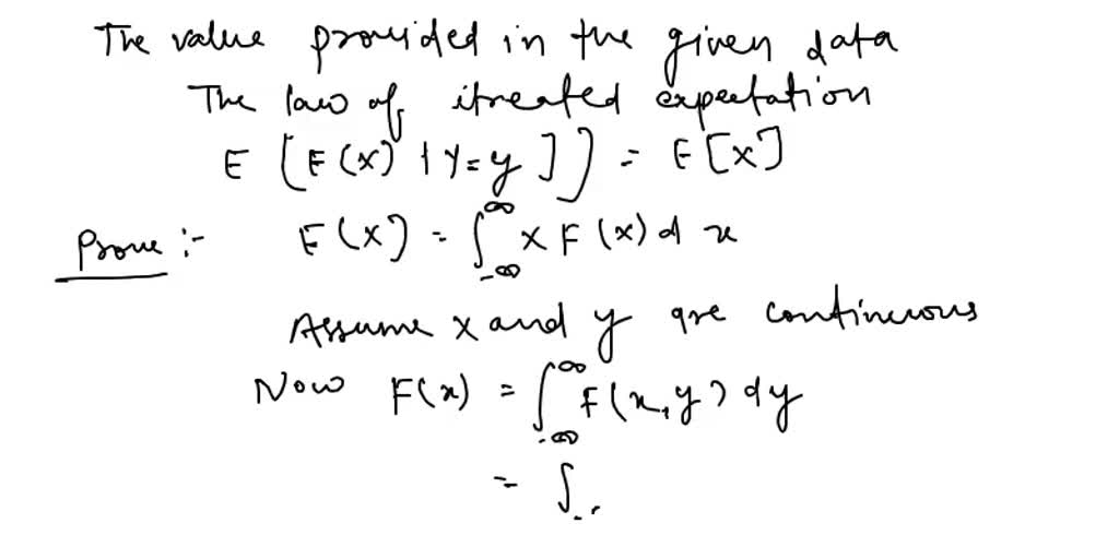Solved Show The Law Of Iterated Expectation E[e[ixiy Y]l E[lx]] Show The Projection