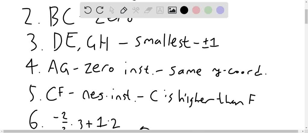 SOLVED: The graph attached to this question has consecutive intervals (AB, BC, CD, DE, EF, FG ...