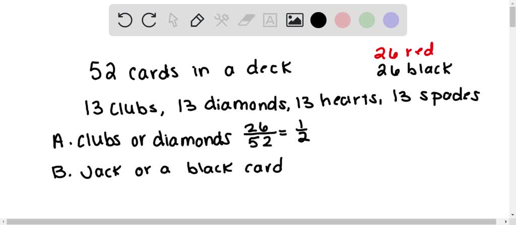 SOLVED: A single card is drawn from a deck. Find the probability of ...
