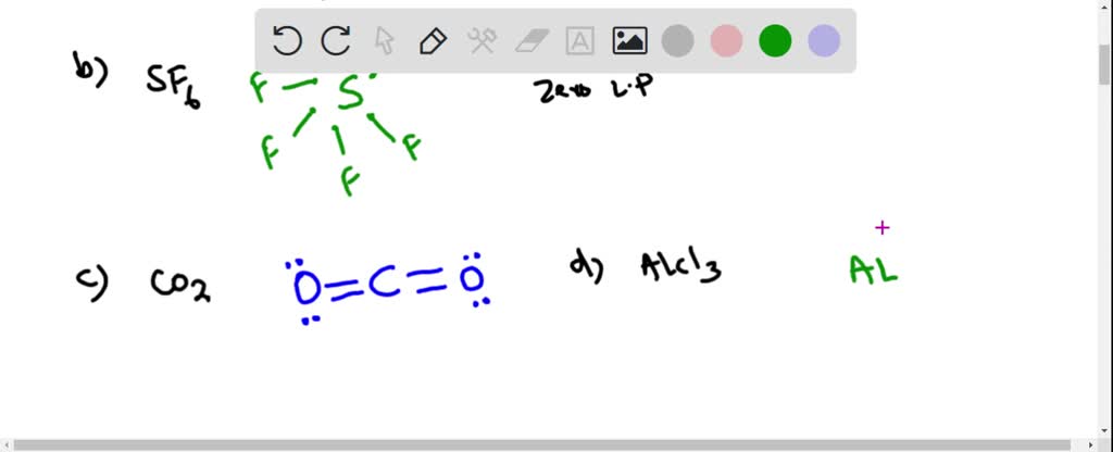 SOLVED: Write the VSEPR notation for the central atom in each of the following examples: CHu PFs ...
