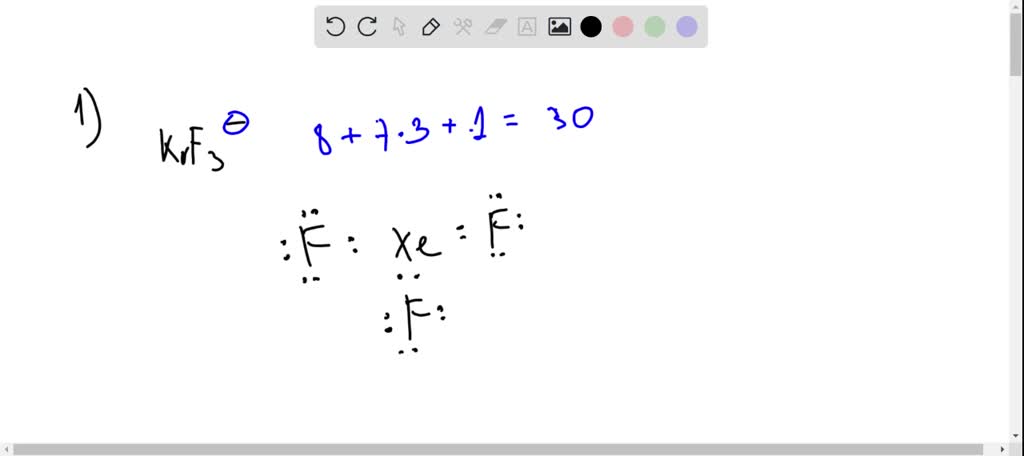 SOLVED: For the compound KrF3, how many total electrons are around the ...