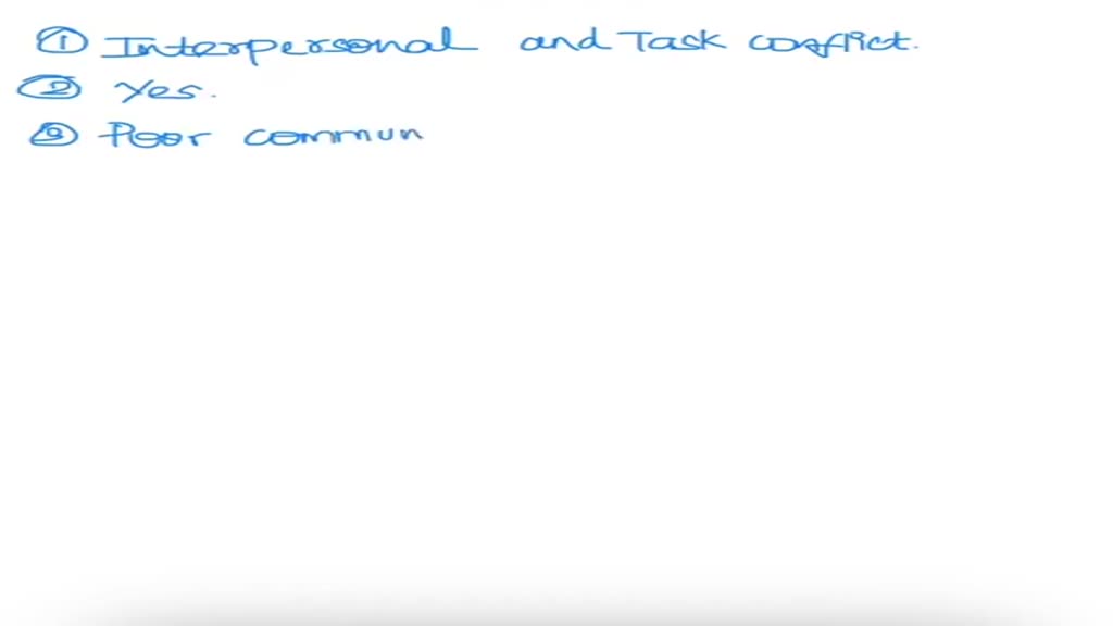 Case study: A Tale of Two Projects 1. What type of conflict/s is ...
