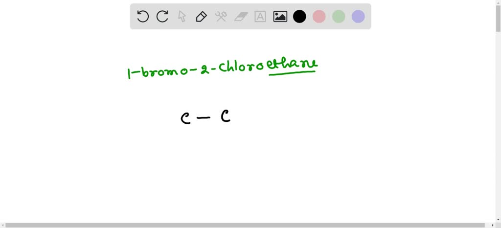 SOLVED: Write the condensed structural formula for 1-bromo-2-chloroethane.