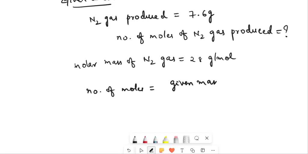 SOLVED: A chemist measures the amount of nitrogen gas produced during an experiment. He finds ...