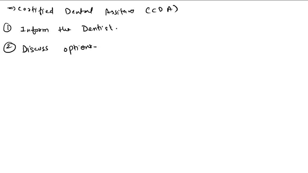 The dentist asks the CDA to perform a coronal polish on a patient who ...