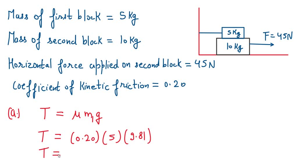 SOLVED: 3.A 5-kg block is placed on top of a 10-kg block,as shown in the diagram below. A ...