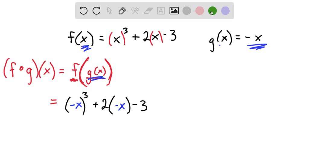 SOLVED: 'If fo) =x2 2x - 3 g()=Ixl then find a) (fog)(x) b) (gof)(x)'
