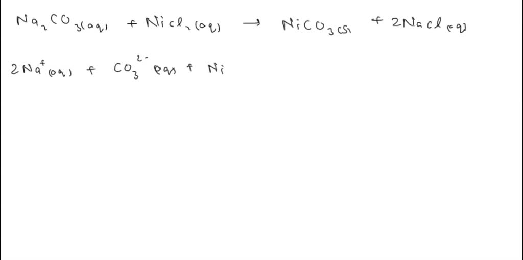 SOLVED: Complete and balance the molecular equation for the reaction of aqueous sodium carbonate ...