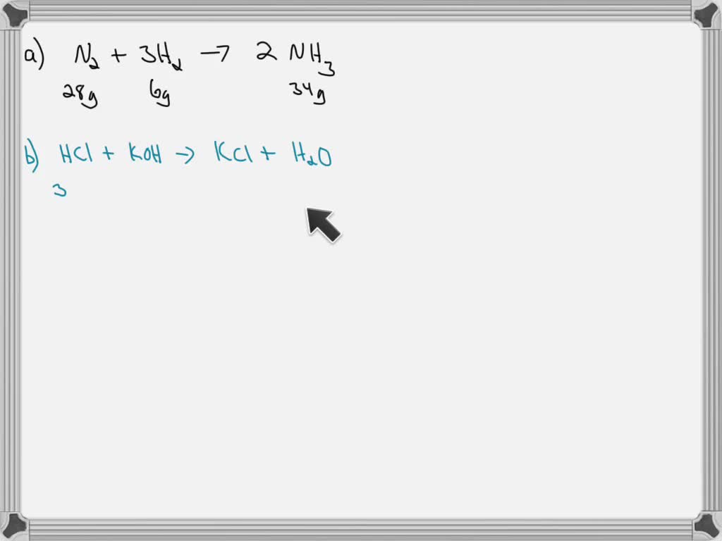 SOLVED: Interpret the following balanced chemical equations in terms of ...