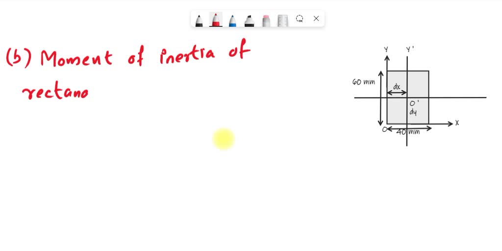 SOLVED: Determine the moment of inertia Iy ofthe beam's rectangular ...