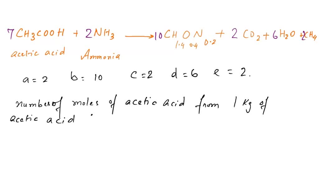 SOLVED: The anaerobic digestion of volatile acids by methane bacteria is represented by the ...