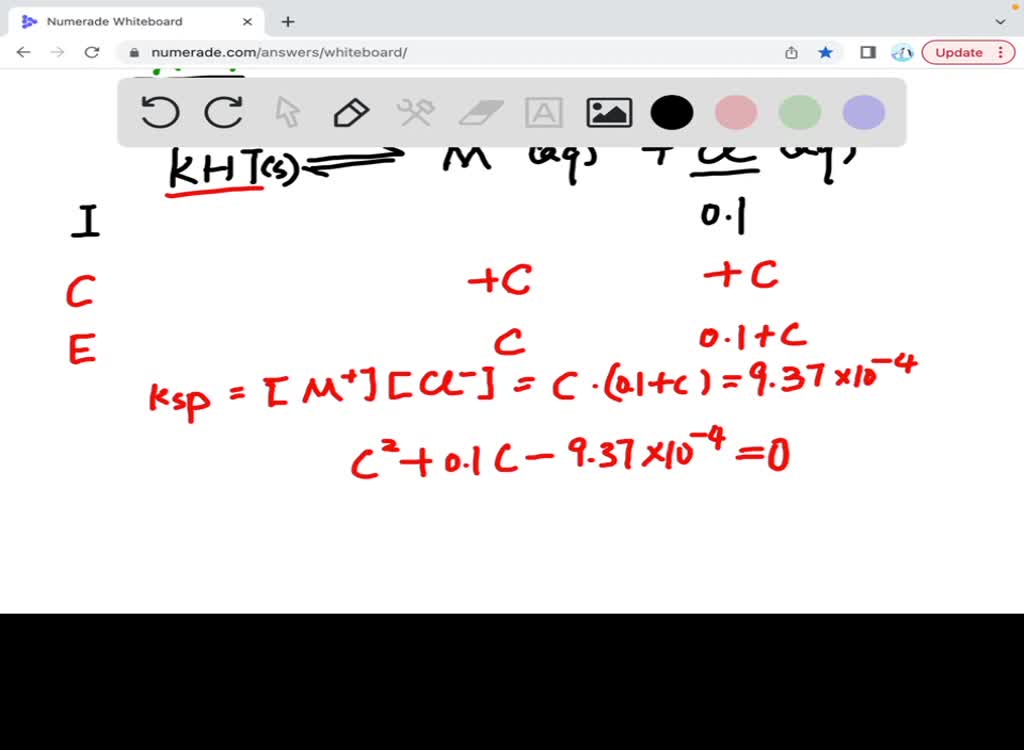 SOLVED: Determine the theoretical value of the solubility of KHT in a 0 ...