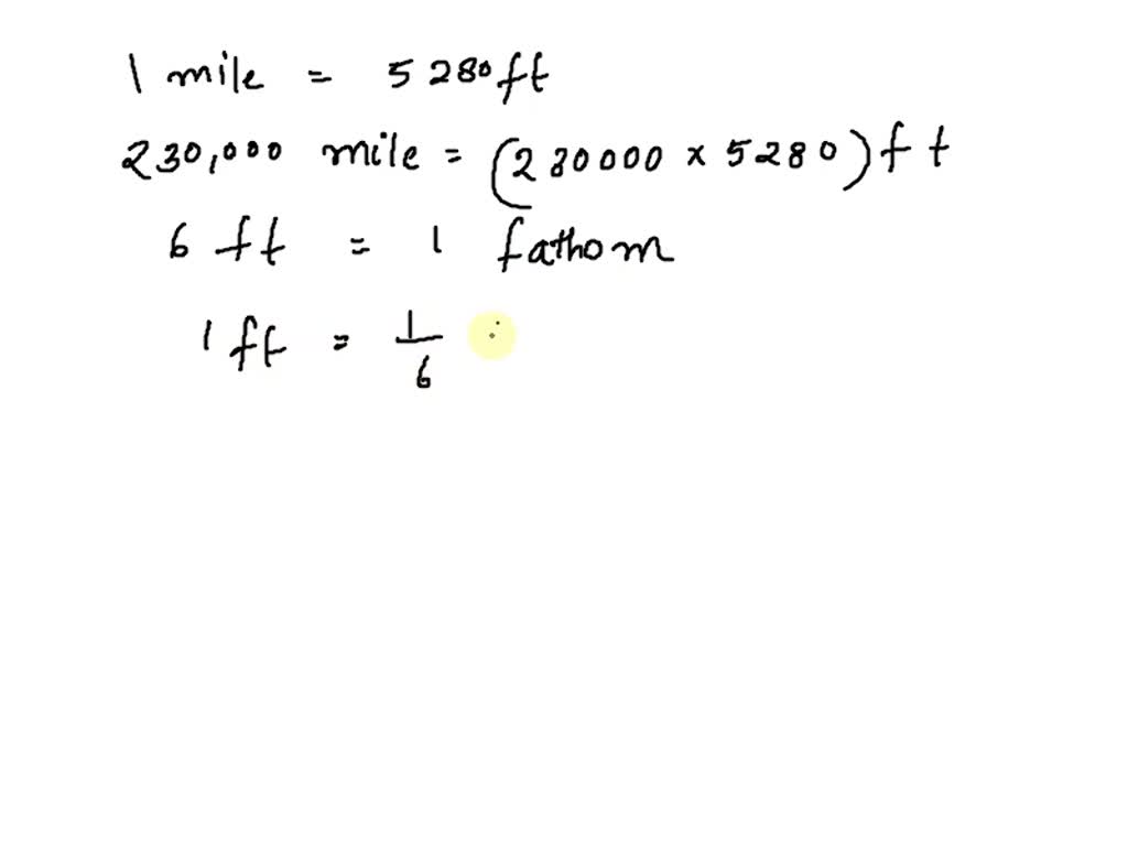 VIDEO solution: A fathom is a unit of length, usually reserved for ...