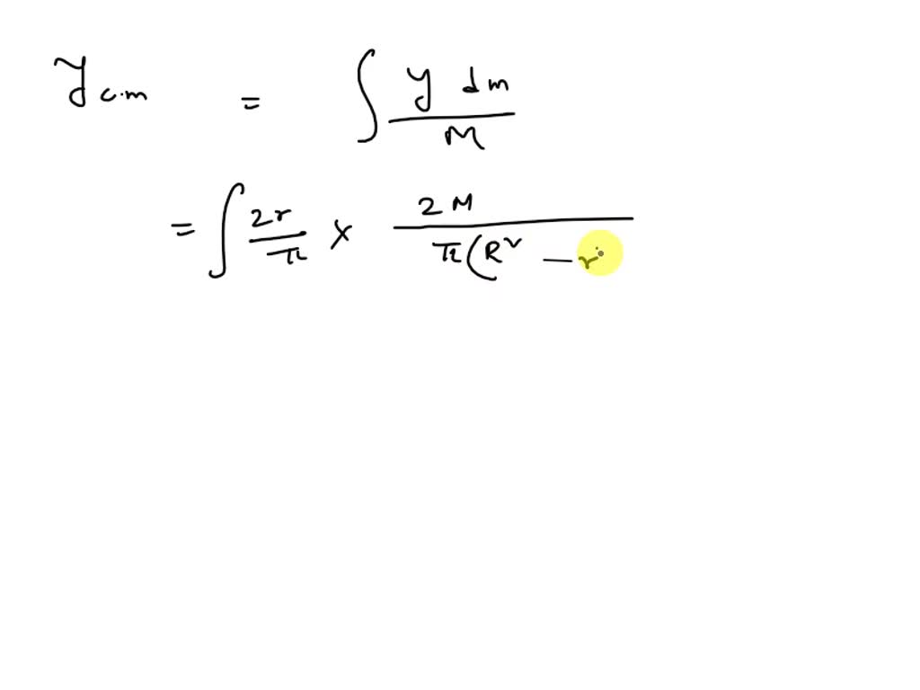 SOLVED: Find the centroid of the semicircular annulus shown in Figure 2 ...