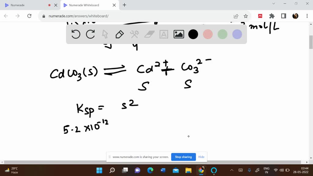 SOLVED: Calculate the solubility of Pblz Ksp 1.4 * 10 in moles per liter: Ignore any acid- base ...
