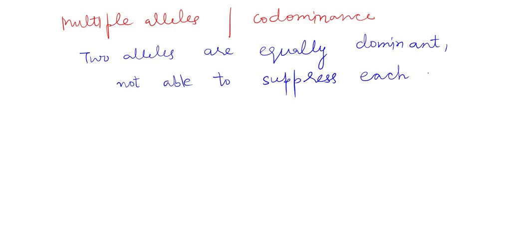 SOLVED: In humans, blood type inheritance is an example of a ...