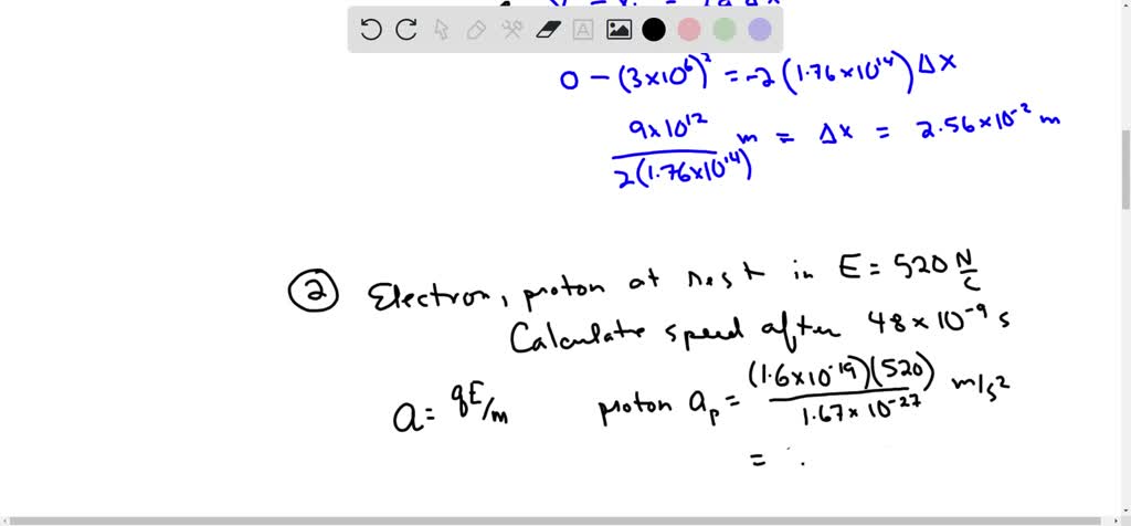 SOLVED: An electron with a speed of 3x10^8 m/s moves into a uniform electric field of magnitude ...