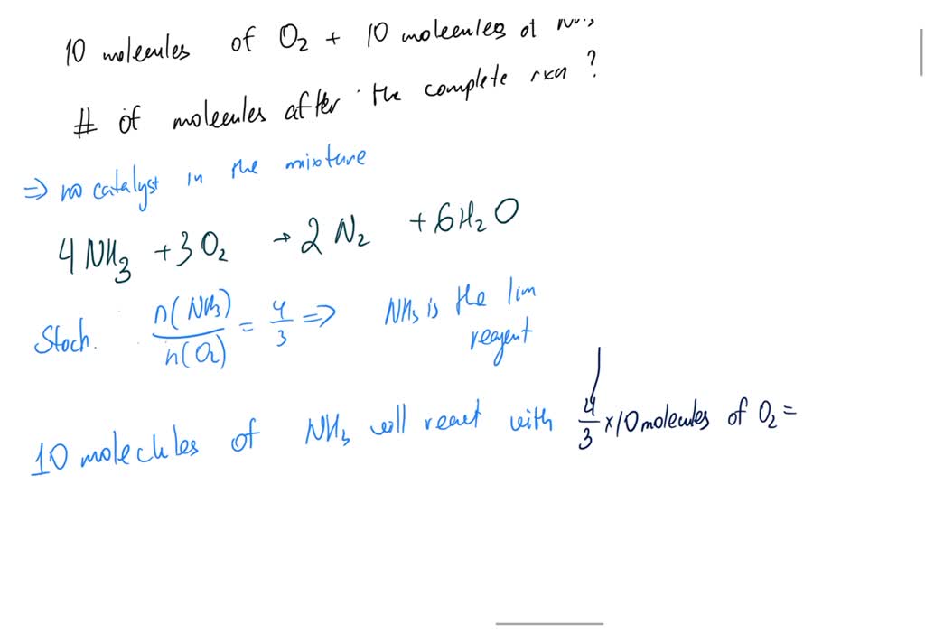 SOLVED: Consider the following reaction: 4NH3(g) + 5O2(g) âž” 4NO(g ...
