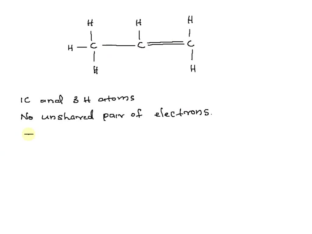 SOLVED: What are the bond angles around carbon #3 in 1-propene?
