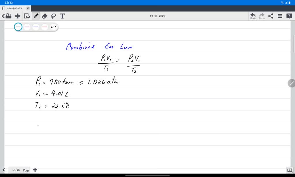 SOLVED: A sample of propane gas occupies 93 cm3 at 45 C.What is the ...