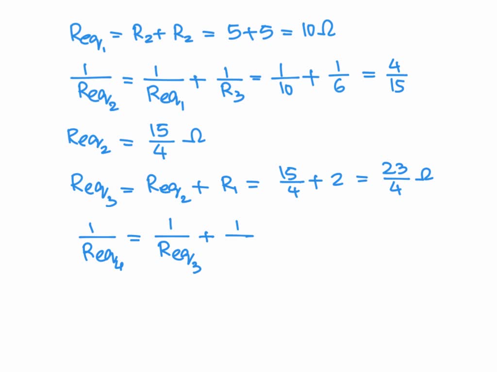 SOLVED: a) Find the equivalent resistance of the combination of resistors shown in the figure ...