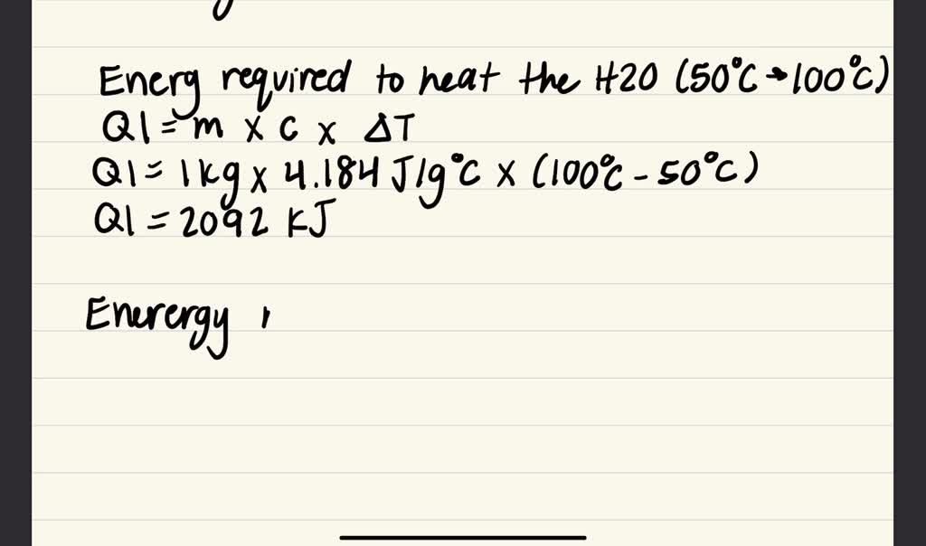 Calculate the energy required to convert water of 50°C to superheated ...