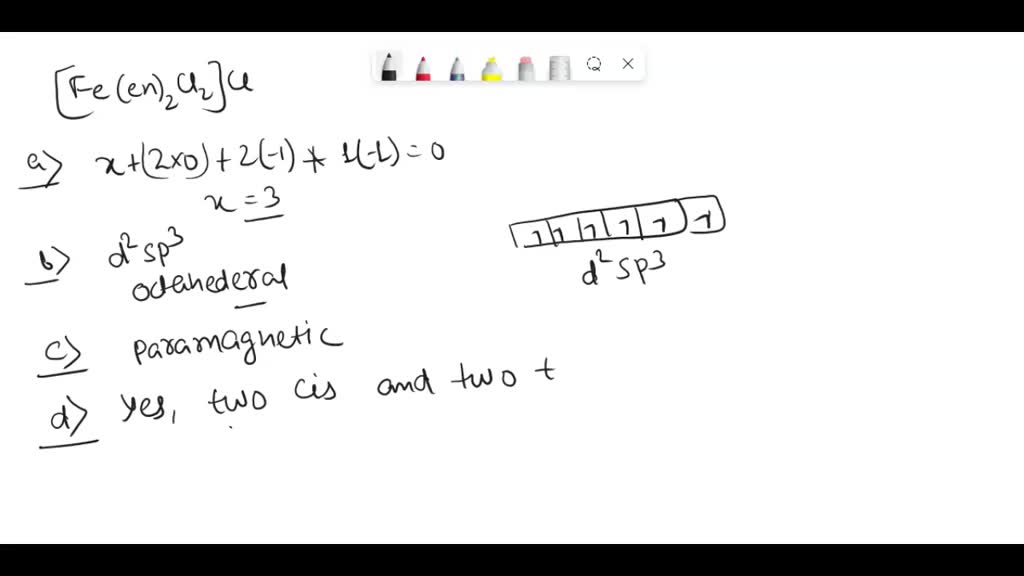 SOLVED: For the complex [Fe(CO)5] , write the hybridization, magnetic ...