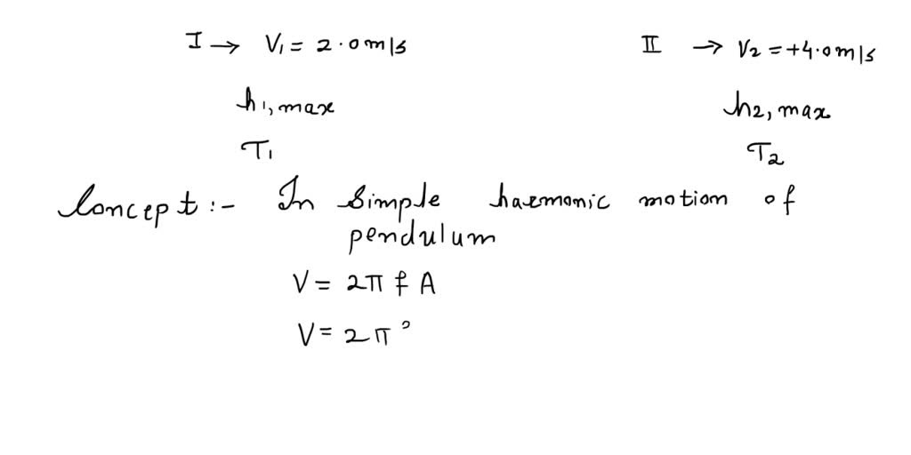 SOLVED: "A simple pendulum Iis set into motion at two dlfferent times ...