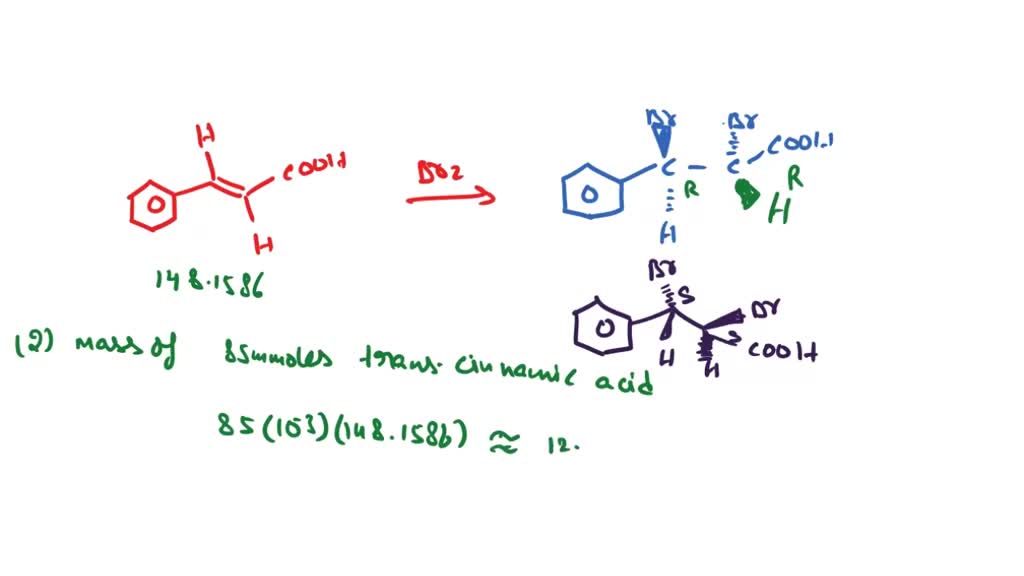 SOLVED: 1. Draw the 4 potential products of bromine addition to clearly ...