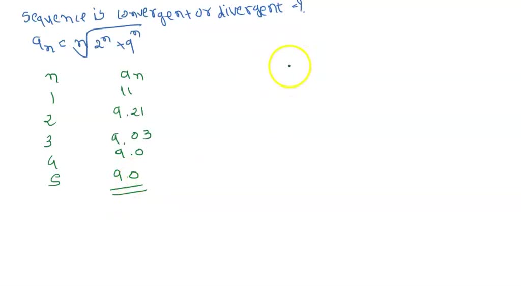 SOLVED: Use a graph of the sequence to decide whether the sequence is convergent or divergent ...